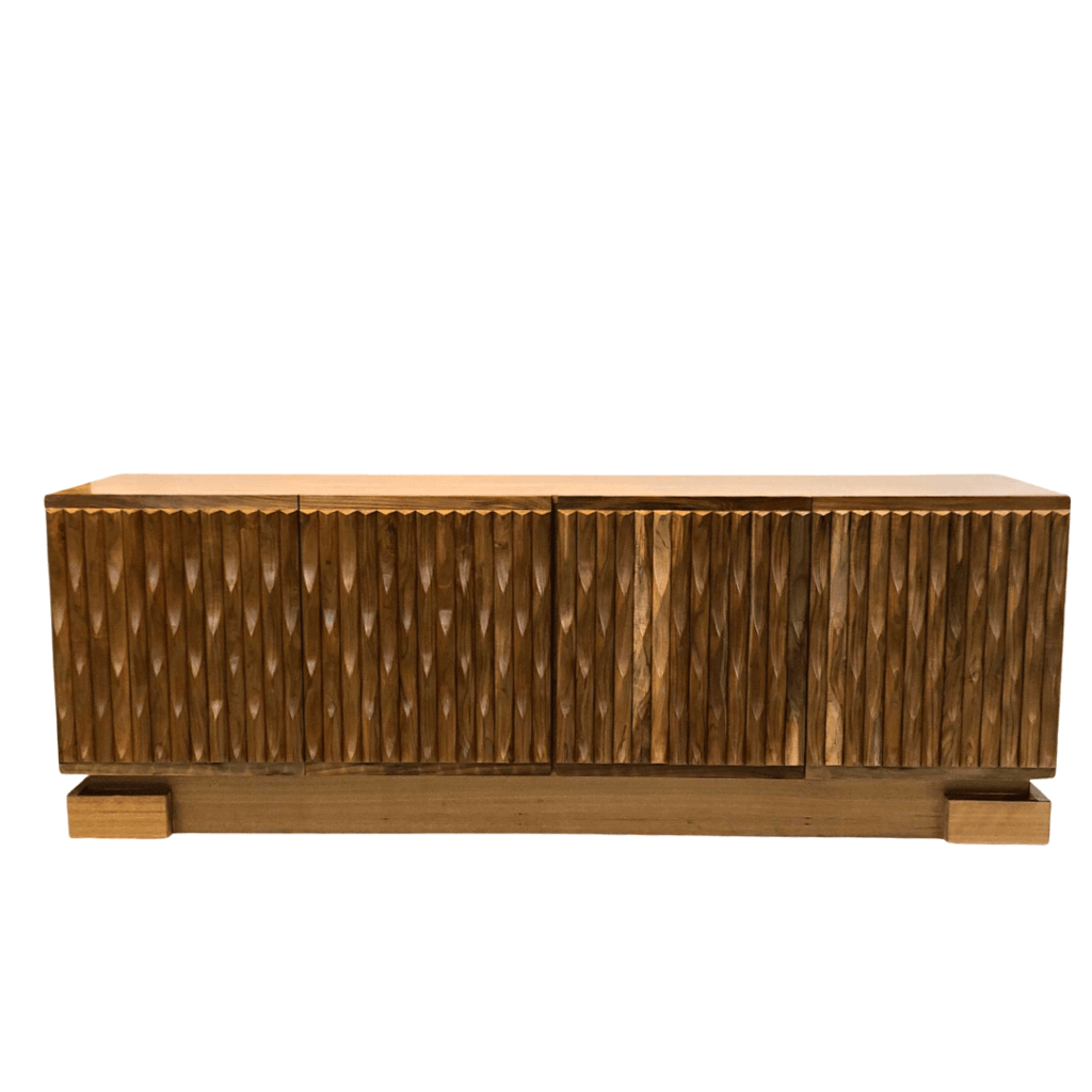 DE COENE, BRUTALIST OAK SIDEBOARD, 1970S - Pascal Delmotte Interior Design