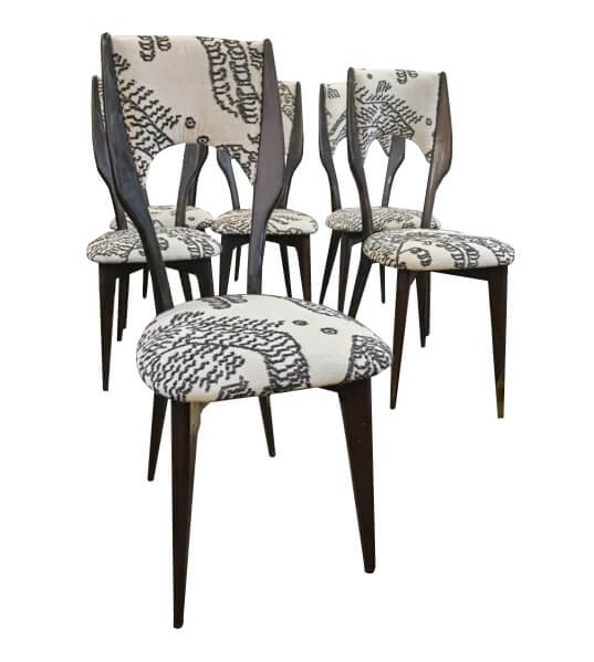 Set of six chairs by VITTORIO DASSI , 1950s - Pascal Delmotte Interior ...